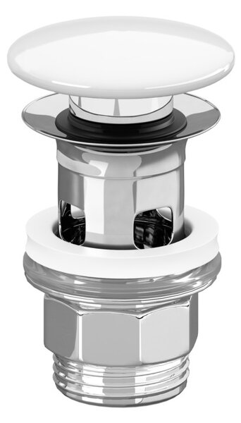 Villeroy & Boch - Push-Open ventil, keramická krytka odtoku, bílá Alpin ...