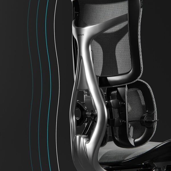 Ergonomická kancelářská židle BRAVE V-KINETIC: černá | | Diablo Chairs ...