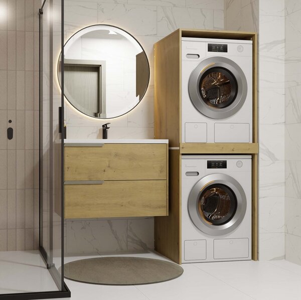 TP Living Stojan na pračku a sušičku POLA dub artisan | FAVI.cz